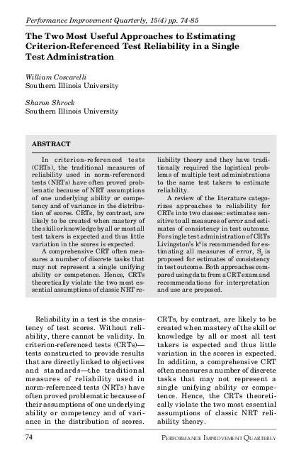 (PDF) The Two Most Useful Approaches to Estimating Criterion-Referenced ...