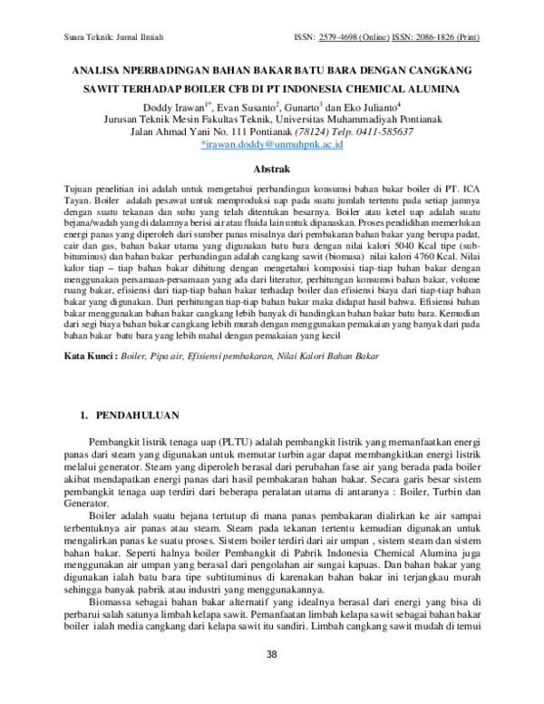 (PDF) Analisa Nperbadingan Bahan Bakar Batu Bara Dengan Cangkang Sawit ...