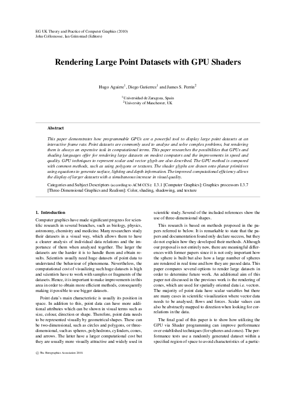 (PDF) Rendering Large Point Datasets With GPU Shaders