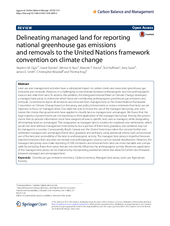 (PDF) Delineating managed land for reporting national greenhouse gas ...