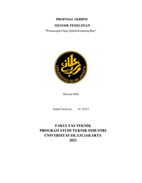 (PDF) PROPOSAL SKRIPSI METODE PENELITIAN
