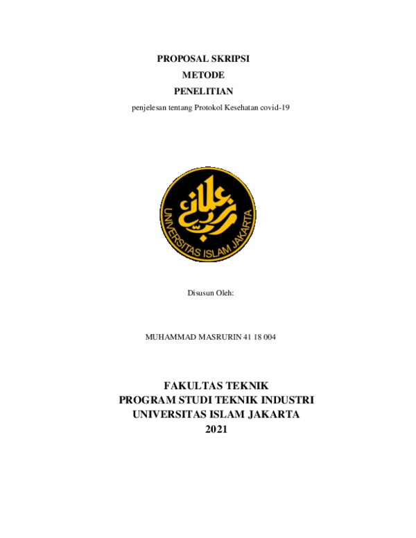 (PDF) PROPOSAL SKRIPSI METODE PENELITIAN