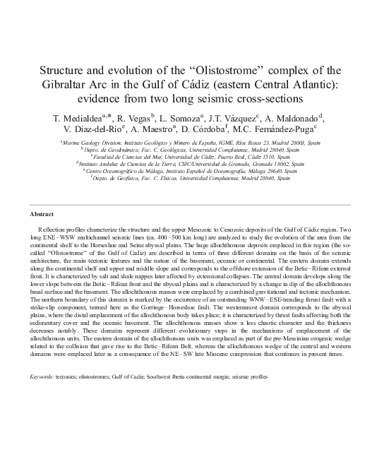 (PDF) Structure and evolution of the “Olistostrome” complex of the ...