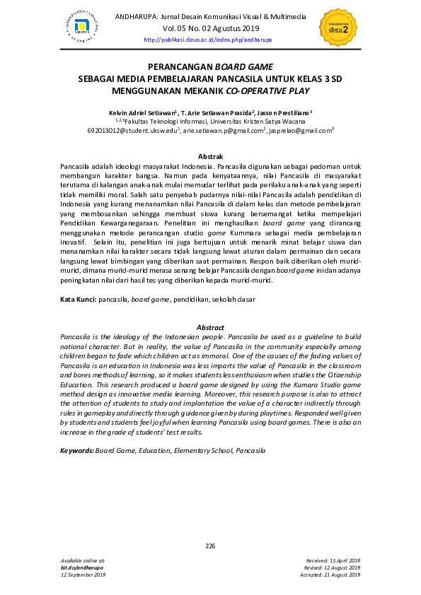 (PDF) Perancangan Boardgame Sebagai Media Pembelajaran Ilmu Pengetahuan ...