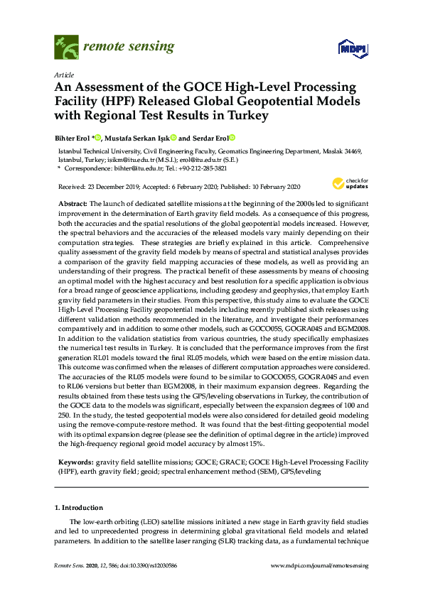 (PDF) An Assessment of the GOCE High-Level Processing Facility (HPF ...