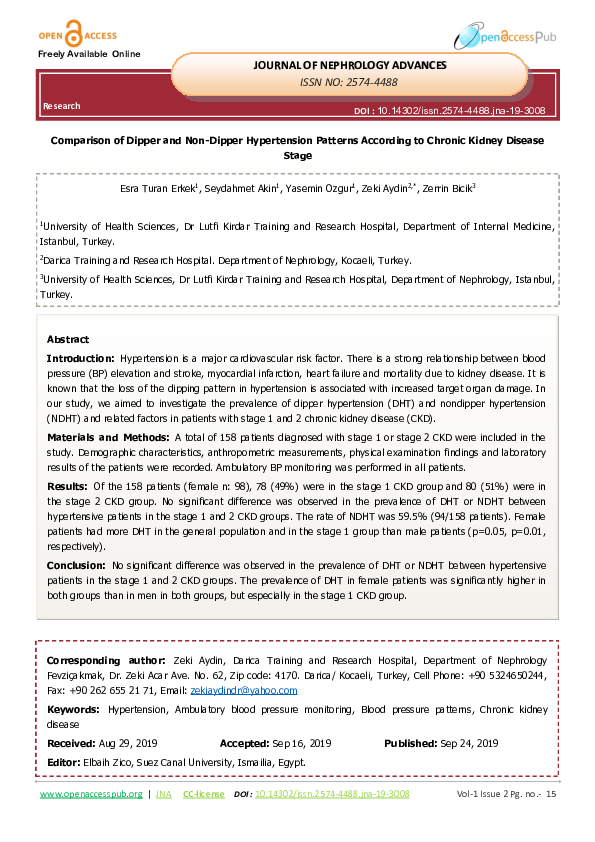 (PDF) Comparison of Dipper and Non-Dipper Hypertension Patterns ...