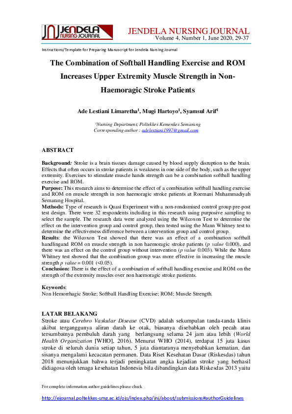 (PDF) The Combination of Softball Handling Exercise and ROM Increases ...