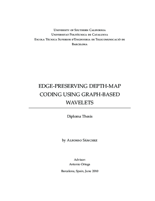 (PDF) Edge-preserving depth-map coding using graph-based wavelets