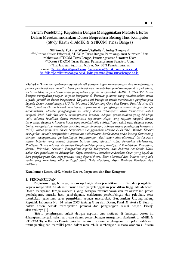 (PDF) Sistem Pendukung Keputusan Dengan Menggunakan Metode Topsis