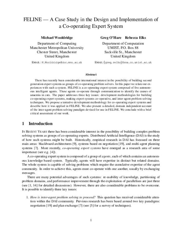 (PDF) FELINE-A case study in the design and implementation of a co ...