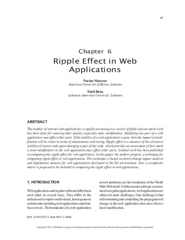 (PDF) Ripple Effect in Web Applications