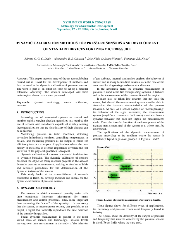 (PDF) Dynamic Calibration Methods for Pressure Sensors and Development ...