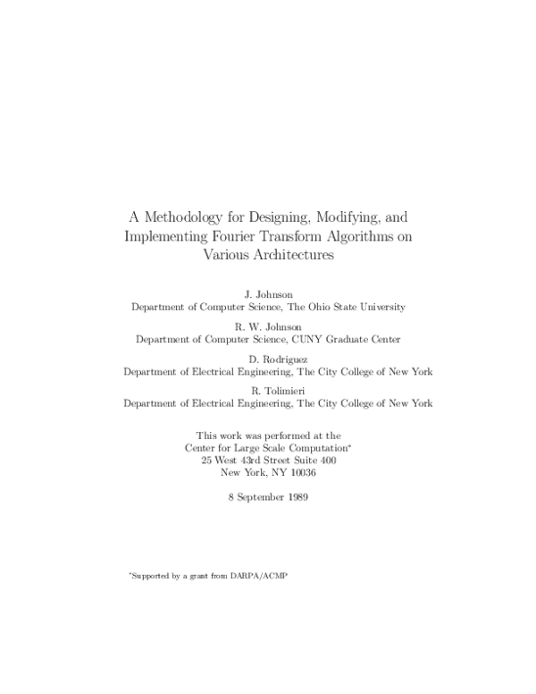 (PDF) A Methodology for Designing, Modifying, and Implementing Fourier ...