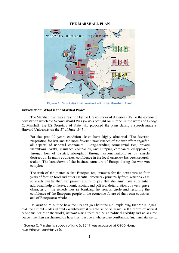 Le plan Marshall 1947