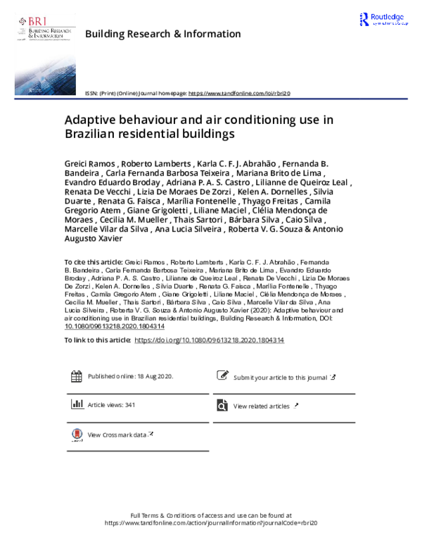 (PDF) Adaptive behaviour and air conditioning use in Brazilian ...