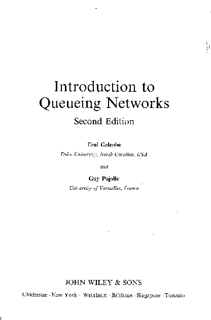(PDF) Introduction to queueing networks (2. ed.)