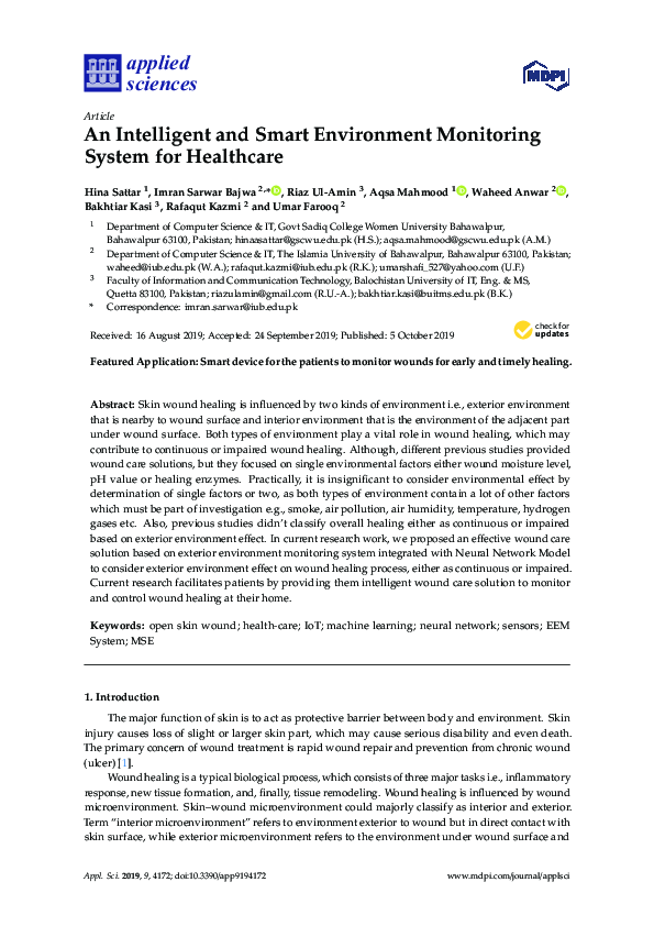 (PDF) An Intelligent and Smart Environment Monitoring System for Healthcare