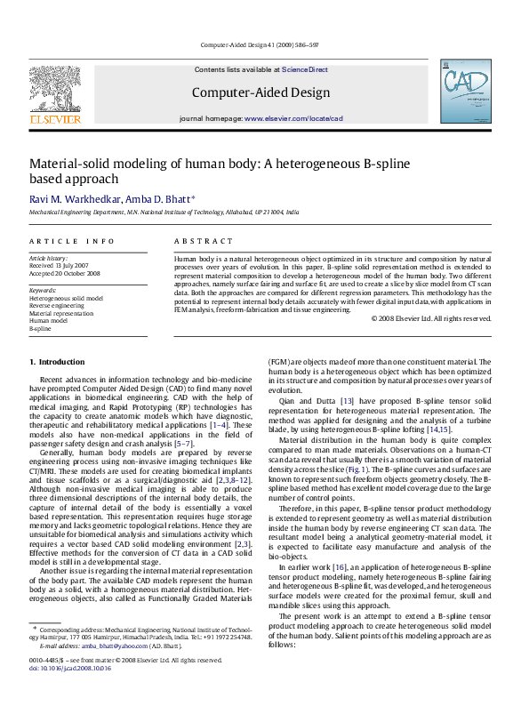 (PDF) Material-solid modeling of human body: A heterogeneous B-spline ...
