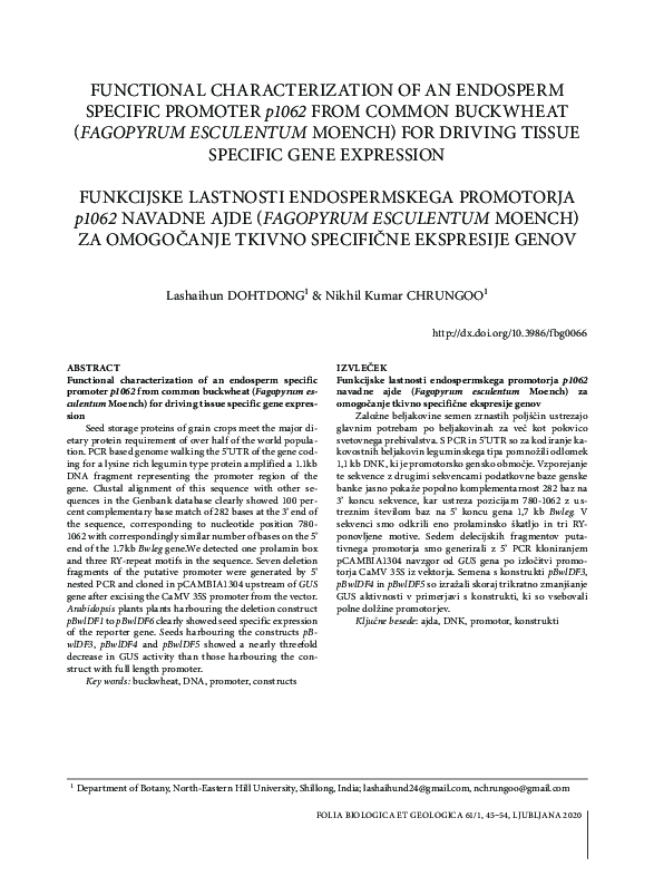 (PDF) Functional characterization of an endosperm specific promoter ...