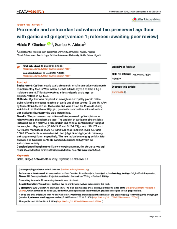 (PDF) Proximate and antioxidant activities of bio-preserved ogi flour ...