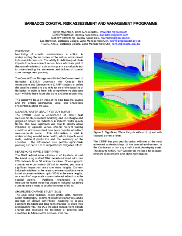 (PDF) Barbados Coastal Risk Assessment and Management Programme