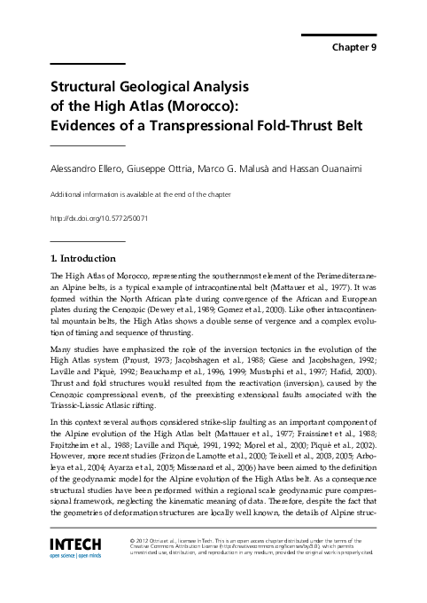(PDF) Structural Geological Analysis of the High Atlas (Morocco ...