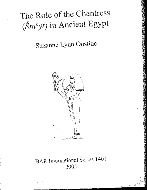 (PDF) The Role of the Chantress (Smayt) in Ancient Egypt