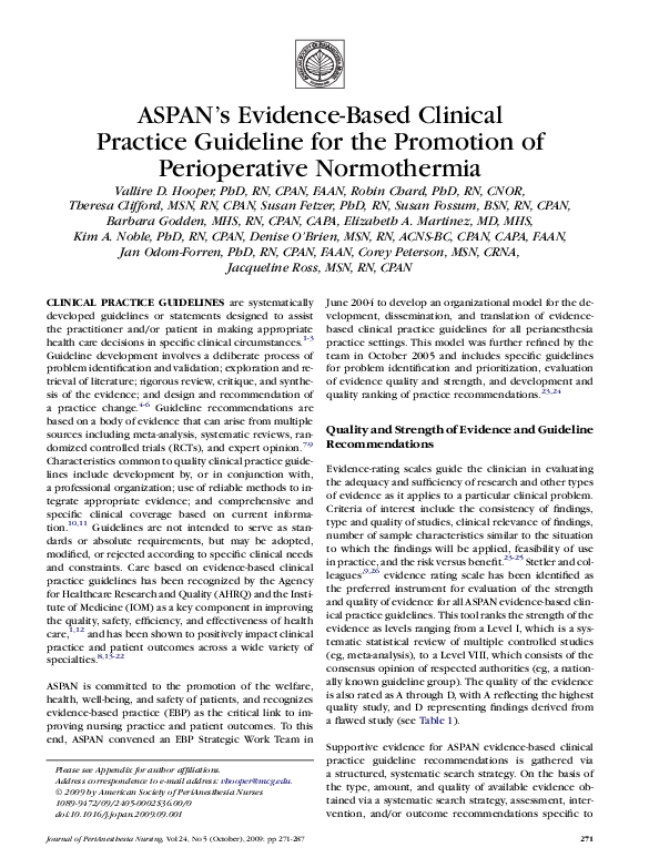 (PDF) ASPAN's Evidence-Based Clinical Practice Guideline for the ...