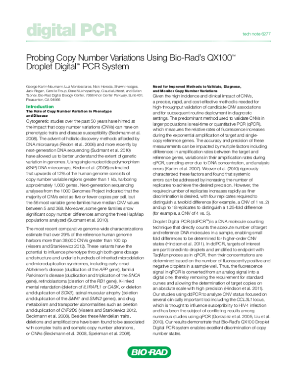 (PDF) Copy Number Variations