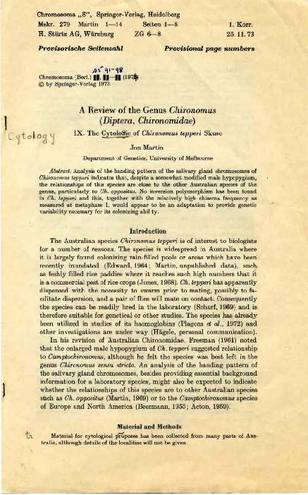 (PDF) A review of the genus Chironomus (Diptera, Chironomidae). IX. The ...