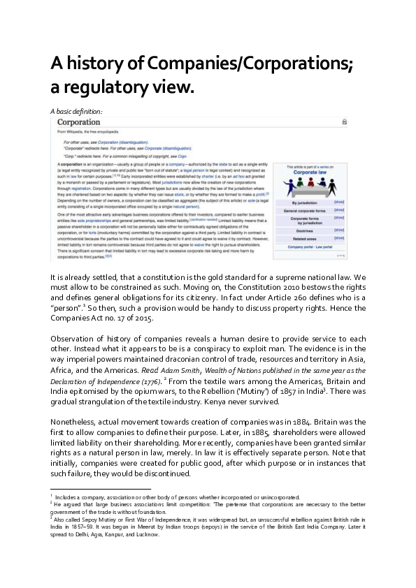 (PDF) A Short History of Companies/Corporations.