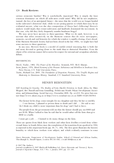 (PDF) Still Searching for Security. The Reality of Farm Dweller ...