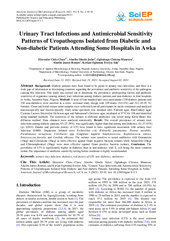 (PDF) A Rare Urinary Tract Infection Agent in a Dialysis Patient: Brevundimonas diminuta | Emrah ...