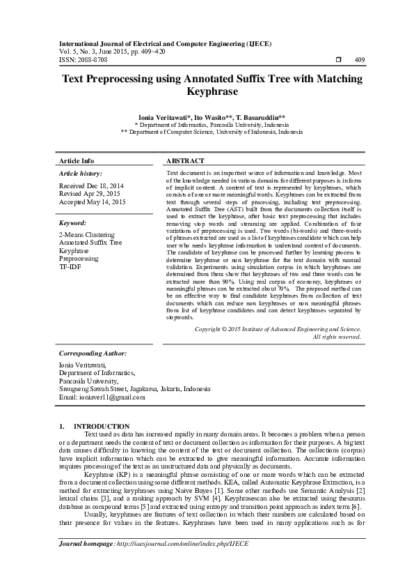 Pdf Keyphrase Extraction Via Annotated Suffix Tree