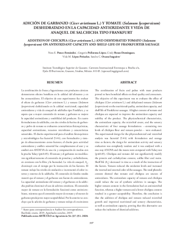 (PDF) ADICIÓN DE GARBANZO (Cicer arietinum L.) Y TOMATE (Solanum ...