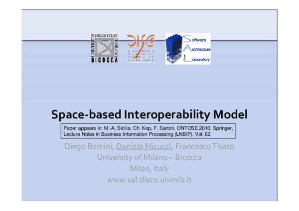 (PDF) A Space-Based Interoperability Model