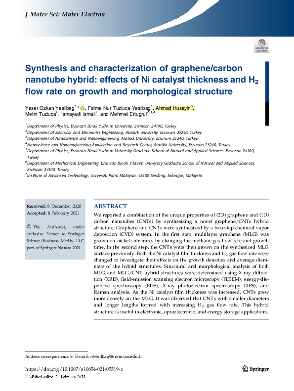 (PDF) Large-area synthesis of vertically aligned carbon nanotubes growth on the aluminum foil ...