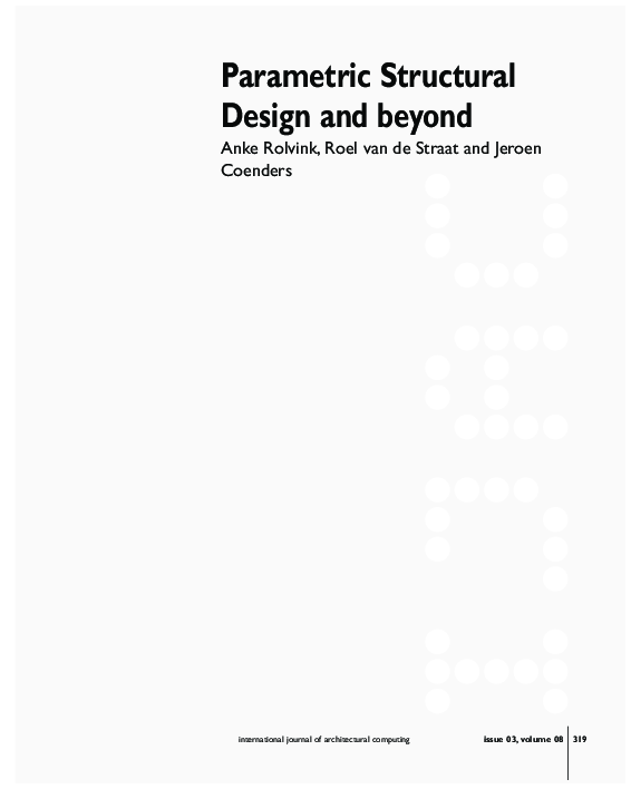 (PDF) Parametric Structural Design and beyond