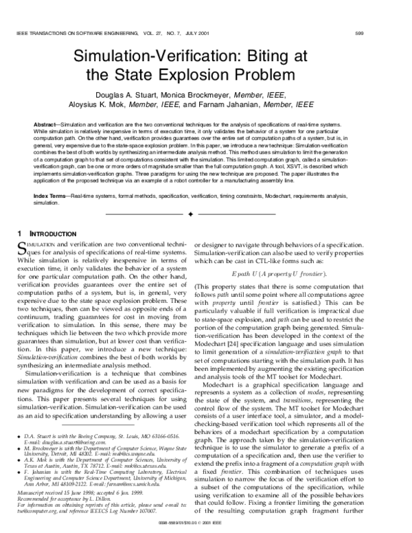 (PDF) Simulation-verification: biting at the state explosion problem