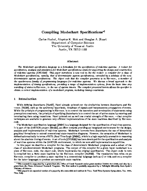 (PDF) Compiling Modechart specifications