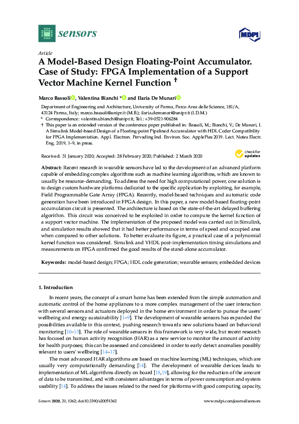 (PDF) A Model-Based Design Floating-Point Accumulator. Case of Study: FPGA Implementation of a ...