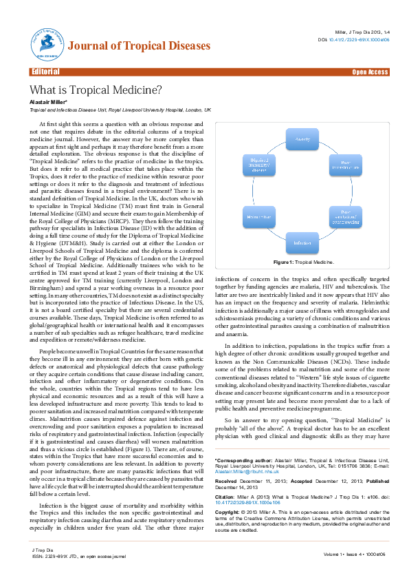 (PDF) What is Tropical Medicine?