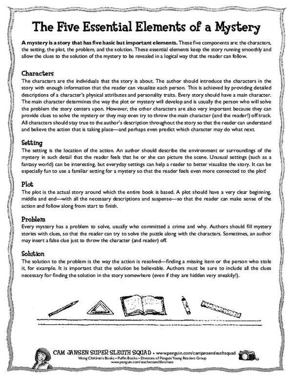 (PDF) The Five Essential Elements of a Mystery