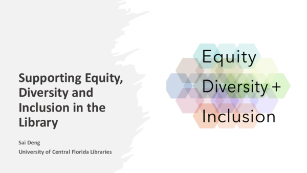 (PDF) Supporting Equity, Diversity and Inclusion in the Library
