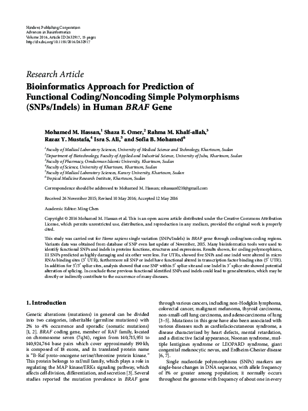 (PDF) Bioinformatics Approach for Prediction of Functional Coding/Noncoding Simple Polymorphisms ...