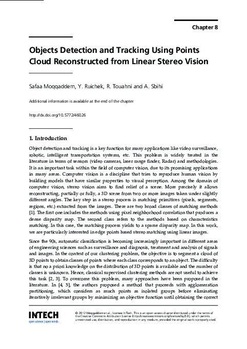 Pdf Object Detection And Tracking Via Point Clouds