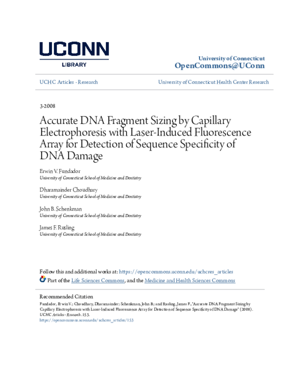 (PDF) Accurate DNA Fragment Sizing by Capillary Electrophoresis with ...