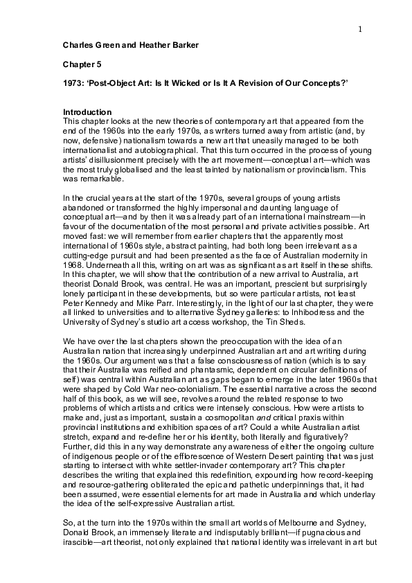 (PDF) 1973: 'Post-Object Art: Is It Wicked or Is It A Revision of Our ...