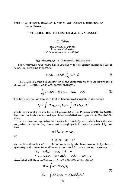 (PDF) Introduction to Conformal Invariance | Curtis Callan - Academia.edu