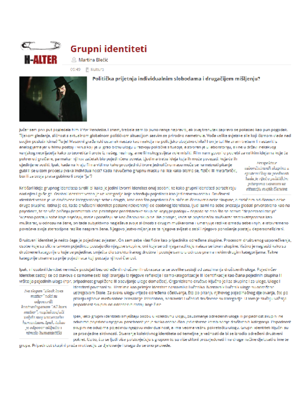 (PDF) Grupni identiteti